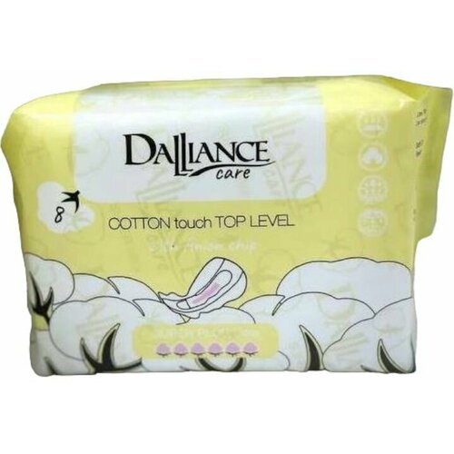 Прокладки гигиенические DALLIANCE Care COTTON touch SUPER PLUS Ultra, 8 шт.