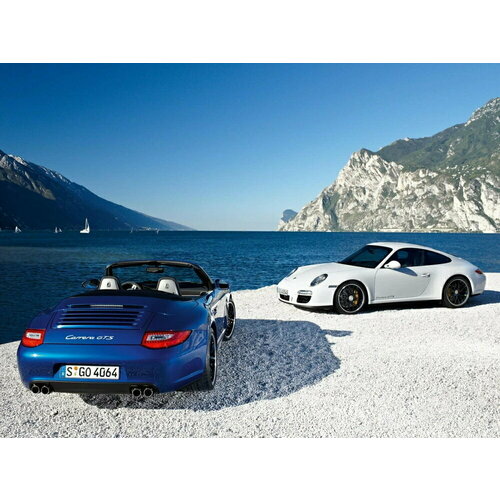 Плакат, постер на бумаге Porsche 911 Carrera GTS/Порше/авто/автомобиль/машина. Размер 21 х 30 см
