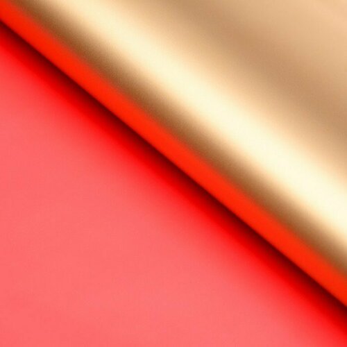Пленка матовая двусторонняя 58 х 58 ±5% см, красный, золотой (комплект из 40 шт)