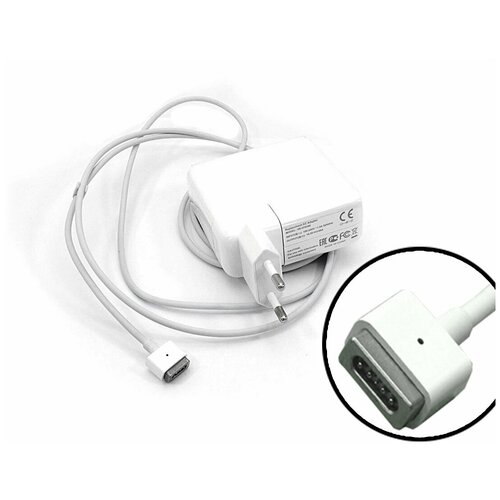 Блок питания (сетевой адаптер) для ноутбуков Apple 16.5V 3.65A 60W MagSafe T-shape белый, в розетку