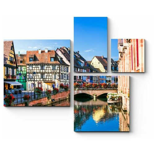 Модульная картина Красивый вид на город Кольмар, Франция152x127