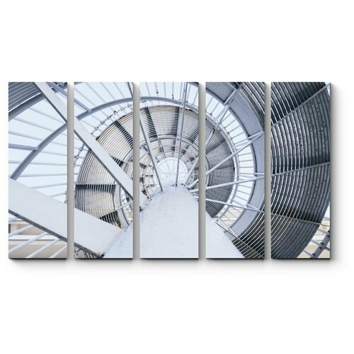 Модульная картина Стальная спиральная лестница110x66