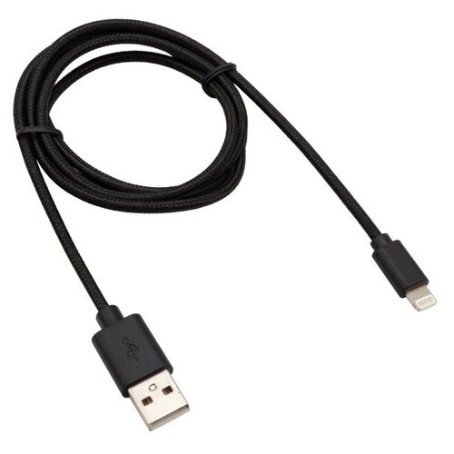 Аксессуар Rexant USB - Lightning 1m Black Nylon 18-7055