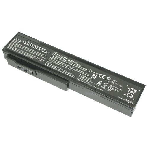 Аккумуляторная батарея для ноутбука Asus X55 M50 G50 N61 M60 N53 M51 G60 G51 4800mah черная