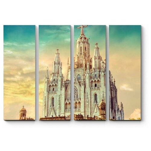 Модульная картина Храм Святого Сердца, Барселона70x53