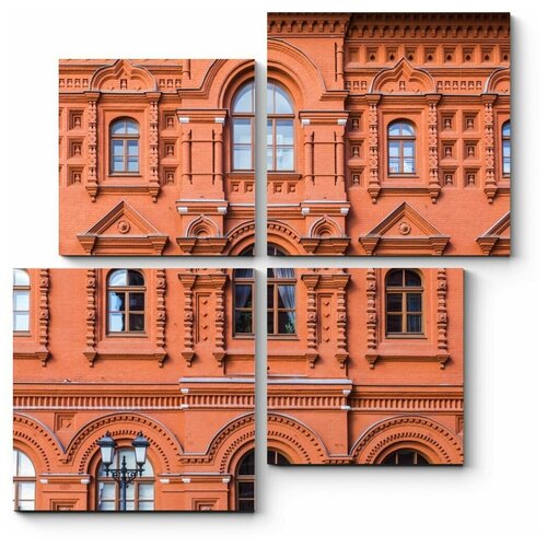 Модульная картина Классический фасад в русском стиле90x90