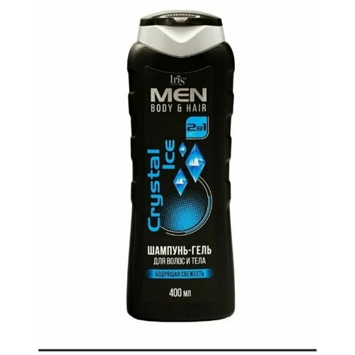 Iris Men Body&Hair Шампунь-гель для волос и тела Crystal Ice, 400 мл