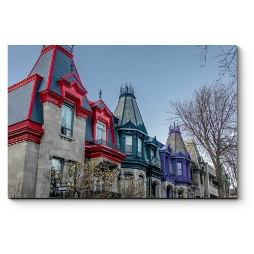 Модульная картина Красочные Викторианские дома в Канаде110x73