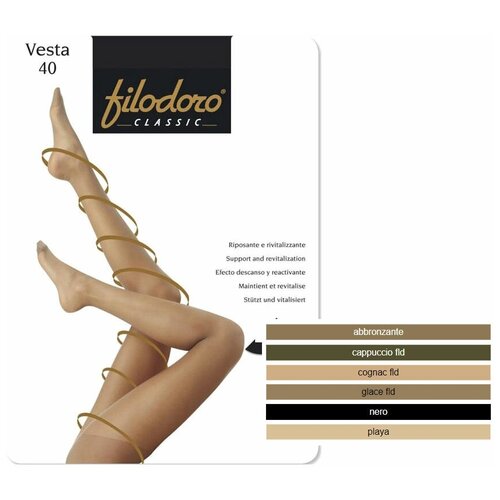 Колготки Filodoro Classic Vesta, 40 den, размер 2, бежевый