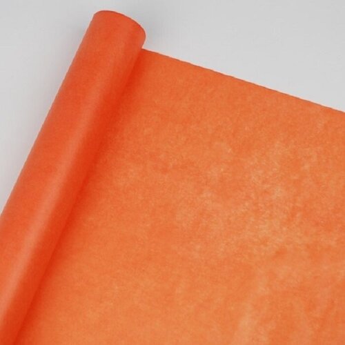 Фетр флористический в рулоне оранжевый, 50см*10м, для упаковки цветов и подарков