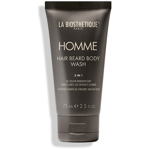 La Biosthetique, Очищающий гель для тела, волос и бороды Homme Hair Beard Body Wash Гель, 75 мл
