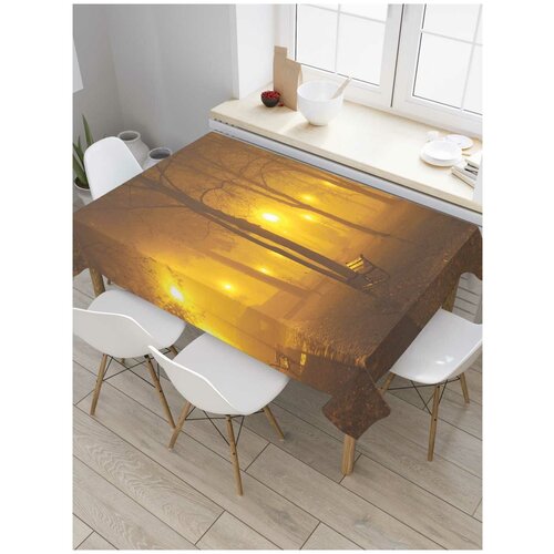 Скатерть прямоугольная JoyArty на кухонный стол "Туманные дорожки" из оксфорда, 180x145 см