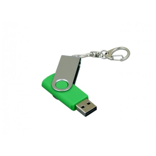 Флешка для нанесения Квебек (32 Гб / GB USB 3.0 Зеленый/Green 030 Twist пластик - металл PL134)