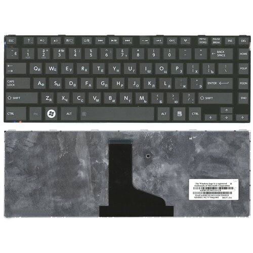 Клавиатура для ноутбука Toshiba Satellite M800 черная с черной рамкой