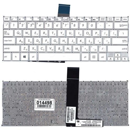 Клавиатура для ноутбука Asus 0KNB0-1126RU00 белая без рамки, плоский Enter