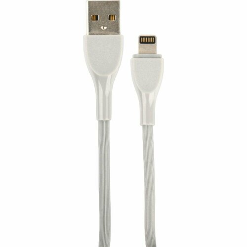 Perfeo кабели Кабель USB A вилка - Lightning вилка, 2.4A, серый, силикон, длина 1 м, ULTRA SOFT I4332