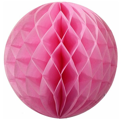 Бумажный шар 25 см светло-розовый
