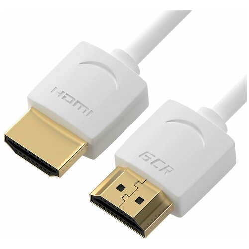SLIM кабель 2м для Smart TV 4K@60Hz GCR GOLD HDMI v2.0 белый
