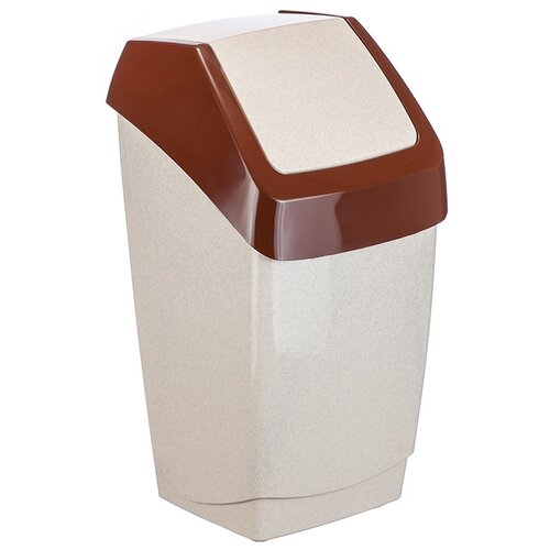 Ведро IDEA (М-Пластика) Хапс М 2470, 7 л бежевый мрамор 28.5 см 24.5 см 7 л квадратная 0.37 кг 22 см
