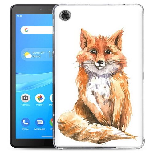 Чехол задняя-панель-накладка-бампер MyPads детская лиса для Lenovo Tab M7 TB-7305i противоударный