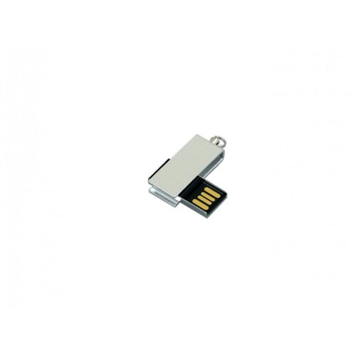 Металлическая флешка с мини чипом в цветном корпусе (64 Гб / GB USB 2.0 Серебро/Silver minicolor1 Флэш корпус для usbsouvenir 520H)