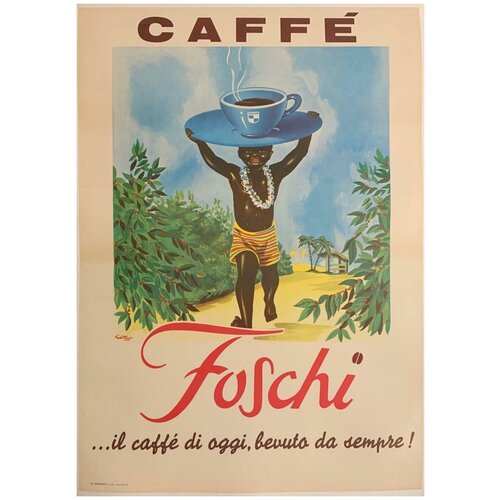 Постер / Плакат / Картина Рекламный плакат - Кофе Foschi Caffe 60х90 см в раме