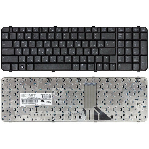 Клавиатура для ноутбука HP Compaq 6830, 6830s Series. Плоский Enter. Черная, без рамки. 490327-251, V071326BS1.
