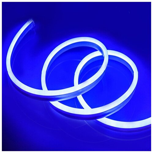 Неоновая светодиодная лента DLED 3м, 5х12мм, 12V DC, 120 LED/m, IP 67, гибкий неон, синий