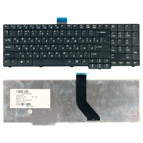Клавиатура для ноутбука Acer ZY2 Черная, длинный шлейф