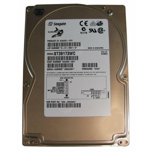 Жесткий диск Seagate ST39173WC 9,1Gb 7200 U40SCSI 3.5" HDD