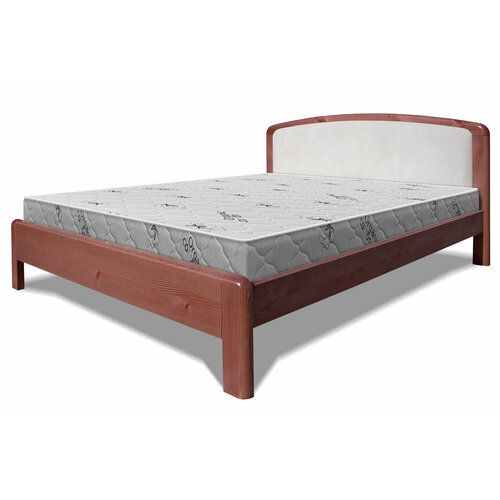 Кровать Бали Lux Мягкая из сосны, спальное место (ШхД): 140x200, цвет: венге 2