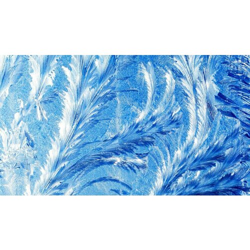 Картина на холсте 60x110 LinxOne "Холод лед Текстуры зима узоры" интерьерная для дома / на стену / на кухню / с подрамником