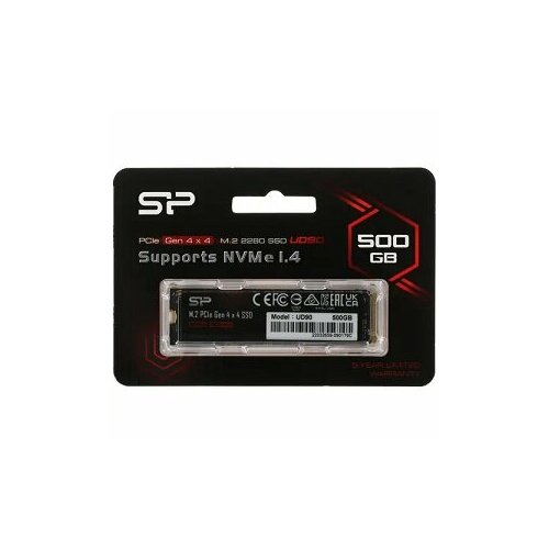 Твердотельный диск 500GB Silicon Power UD90, M.2 2280, PCI-E 4x4, [R/W -5000/2700 MB/s]