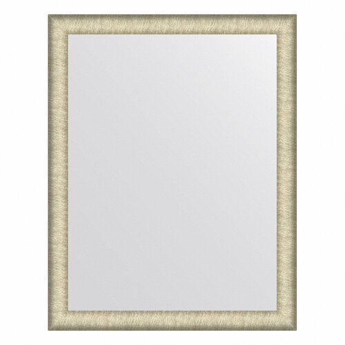 Зеркало настенное EVOFORM в багетной раме брашированное серебро, 73х93 см, для гостиной, прихожей, кабинета, спальни и ванной комнаты, BY 7611