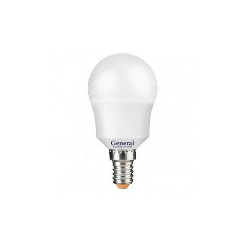 Светодиодная LED лампа General шар P45 E14 12W 2700K 2K 45х80 пластик/алюм GLDEN-G45F-12-230-E14-2700 661101 (упаковка 12 штук)