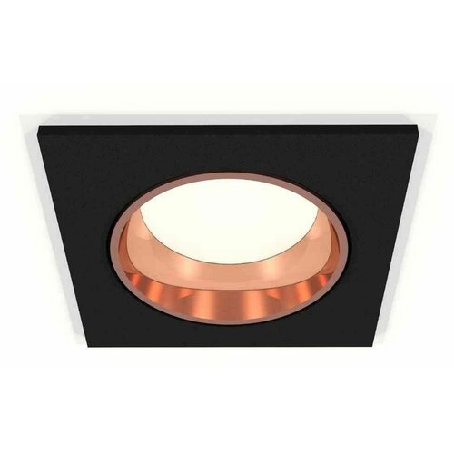 Комплект встраиваемого светильника Ambrella light Techno Spot XC6521005 SBK/PPG черный песок/золото розовое полированное (C6521, N6114)