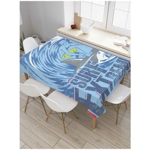 Скатерть прямоугольная JoyArty на кухонный стол "Экстремальная картинка" из оксфорда, 120x145 см