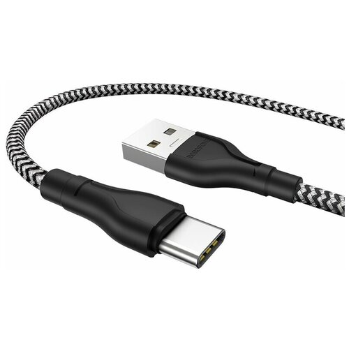 Кабель USB - Type-C Borofone BX39, Beneficial, 1.0м, цвет чёрный, белый