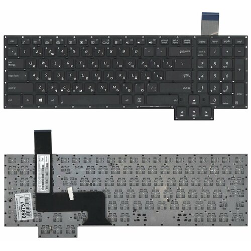 Клавиатура для Asus G750J черная без рамки