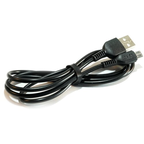 USB кабель- микро USB FaisON HX20 Rise, 1.0м, круглый, 2.1A, силикон, цвет: чёрный