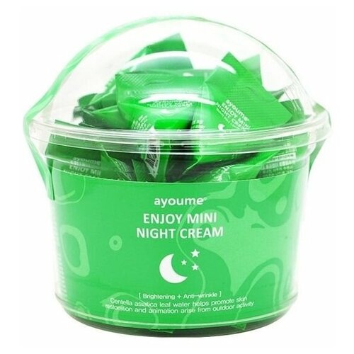 Ночной крем для лица с центеллой азиатской Ayoume Enjoy Mini Night Cream (30 шт