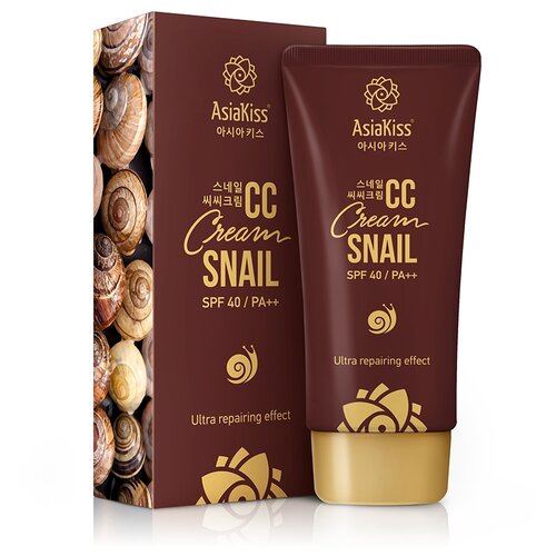 AsiaKiss CC cream Snail, SPF 40, 60 мл, оттенок: натуральный