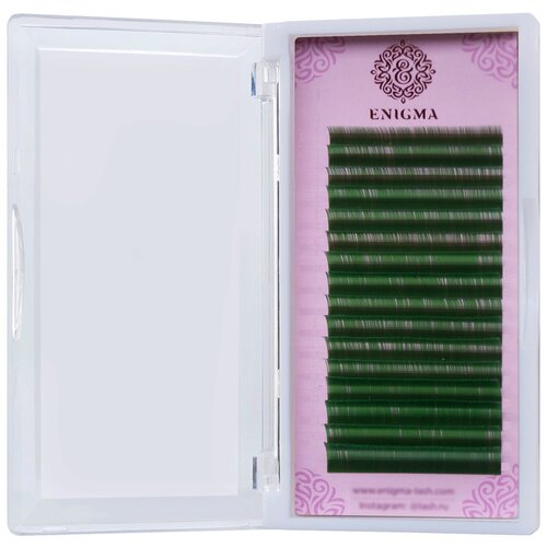 ENIGMA Ресницы для наращивания микс Зеленые 0,07/C+/7-13 mm (16 линий)/ Ресницы для наращивания Зеленые Энигма