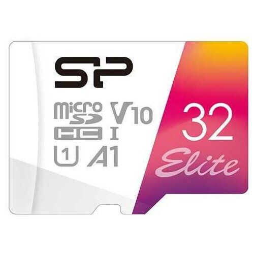 Флеш карта microSD 32GB Silicon Power Elite A1 microSDHC Class 10 UHS-I U3 100 Mb/s (SD адаптер)