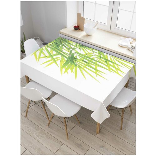 Скатерть прямоугольная JoyArty на кухонный стол "Лиственная композиция" из оксфорда, 120x145 см