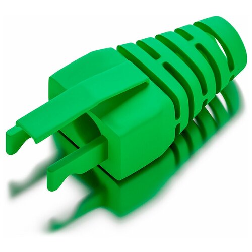 GCR Колпачок для коннектора 8p8c RJ-45 5кат изолирующий зеленый (10шт) диаметр кабеля: 5.0-5.5 мм