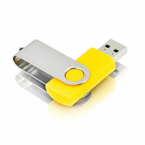 USB флешка, USB flash-накопитель, Флешка Twist, 64 Гб, желтая, арт. F01 USB 2.0