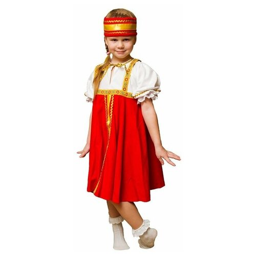 Карнавальный костюм «Хоровод», платье, повязка на голову, 3-5 лет, рост 104-116 см
