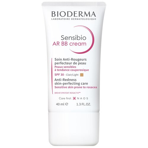 Bioderma BB крем Sensibio AR, SPF 30, 40 мл, оттенок: clair/light