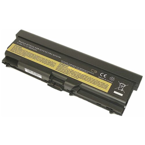 Аккумуляторная батарея для ноутбука Lenovo ThinkPad T410 (42T4235) 7800mAh OEM черная